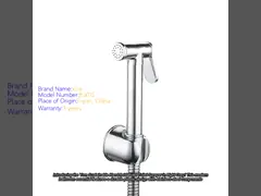 Sustainable Light Grey Hand-held Bidet Toilet Sprayer With Wall-mounted Hook Holder