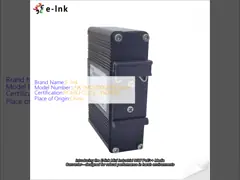 Mini Industrial 1-Port 1000X to 2-Port 10/100/1000Base-T 90W PoE++ Media Converter