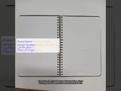 Academic Usage Scenario Spiral Hardcover Notebook with Dot-Grid Paper Layout and Custom Cover Art Personalization Option