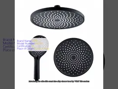 China Ultra-Thin Round Zinc Alloy Shower Head With Test Model Spout Material Wall Mounted for sale