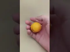 Yellow Plastic Smooth Matte Spherical Lid for Cosmetic Bottles