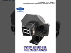 Material de tracción 4 mordazas carrera completa mandril único F90BF para corte láser