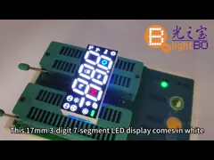White/Blue/Green/Red 3 Digit 17mm 7 Segment LED Display for Refrigerator Controller