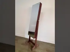 China Wood Full Length Mirror Cabinet Frameless Mirror Jewelry Cabinet Modern for sale