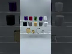 High End Cylinder Shaped Aluminum Metal Perfume Caps For Standard Fea 15 Bottle Necks