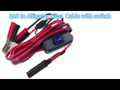 Cina Cavo batteria da SAE a morsetto a coccodrillo con fusibile e interruttore in linea - Cavo di prolunga di alimentazione a 12V per solare, automotive, fai da te in vendita