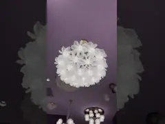 China Contemporary Crystal Customized Design Lotus Flower Large Chandelier Pendant Light For Hotel Lobby for sale