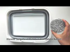 Portable Foldable Bucket: TPE & TPR Elastic Resin Construction