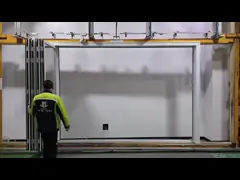 China Heavy-Duty Folding Insulating Glass Door With Aluminum Frame And German Hardware Accessories for sale