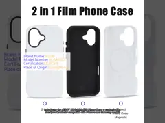 Sublimation Film 2 in 1 3D Mobile Phone Case Covers Blank Custom Compatible with iPhone