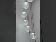 China Custom Hotel Lobby Shopping Mall Gallery Creative Art Globe Design Bronze Luxury Modern Glass Globe Chandelier for sale