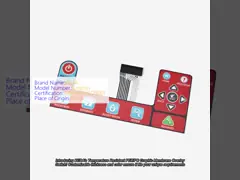 Interruptor de superposición de membrana gráfica PET/PC resistente a la temperatura con espesor personalizado