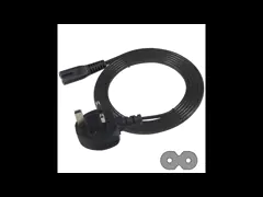 China UK Plug to IEC C7 Power Cord 1.5m Pure Copper Black for sale