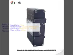 Mini Industrial 1-Port 100Base-FX to 2-Port 10/100Base-T 90W PoE++ Media Converter