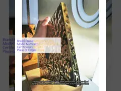 Silver Color 1.2MM 316L 15MM Thickness Surface Big Water Ripple Honeycomb Stainless Steel Panel