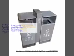 China Silver Hairline Garbage Sorting 304 Stainless Steel Trash Bin for Shopping Mall for sale