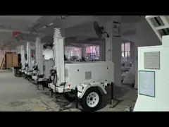China Solar Powered Mobile CCTV Tower Off Grid Trailer Unit with Solar Security Cameras for Construction Mining for sale