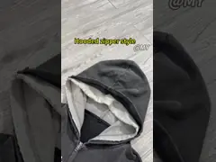 Custom Distressed Double Layer Hooded Embroidery Patch logo Hoodie Acid Wash Heavy Cotton Zip up Vin