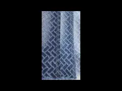 China Vintage Diamond Grid  Crochet  Jacquard Denim Fabric DARK BLUE  Non Elastic Denim 11.3oz  for  Unique dressing for sale