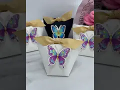 China Customizable Birthday Gift Bags with Colorful Ribbons for sale