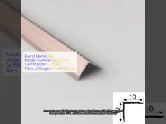 304 Customized Rose Gold Bronze Color Hairline Brushed Finished Surface 316L Stainless Steel Tile Trim For Villa Decoration