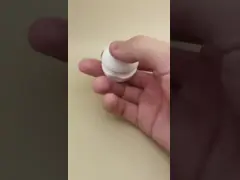 White Plastic Small Spherical Lid for Cosmetic Bottles