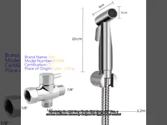 Light Grey Plastic Bidet Sprayer Direct Sale Bathroom Accessory