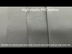 China Elastic PVC Embossed Synthetic Leather 0.6mm Thickness 140cm Width for Motorcycle Seat Covers and Furniture for sale