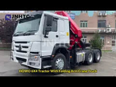 Factory Price Sinotruk HOWO 6x4 Tractor Truck With 10ton Folding Crane