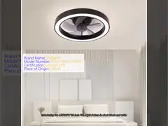20 Inch Fan Light Deluxe Black and White Model Simple Dimmable 5 Blade Ceiling Fan Light with Light and Remote Control