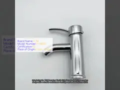 China Lavatory Vanity Sink Faucet With Plate Earthenware Cartridge And Single Handle Design for sale