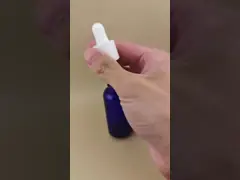 China Delicate Design Clear Dark Blue Smooth Round Dropper Bottle for Skincare for sale