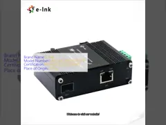 Mini Industrial 1-Port 100/1000X SFP to 1-Port 10/100/1000T 60W PoE++ Media Converter