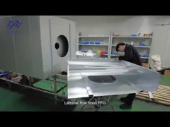 Industrial 4x4 FFU unidade de filtro de ventilador laminar de fluxo de ar capô gabinete H14 controle de grupo para sala limpa
