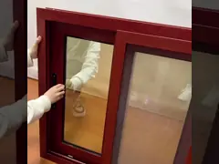 Insect Screen Aluminum Sliding Window For Bathroom Woodgrain Color