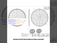 UFO High Bay Lighting Lens 265×11.5mm Size Easy Installation High Power Lighting Lens