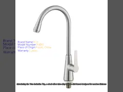 China Induction Tap Silver Zinc Alloy Kitchen Sink Faucets With Earthenware Spool Material for sale