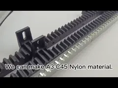 China ID Card Access 4 Lugs 6 Plugs Gear Rack Nylon Black Plastic for Automatic Sliding Gate Opener for sale