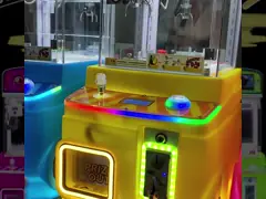 분홍색 맞춤형 미니 클로, 다양한 색상, 코인 작동식 봉제 인형 아케이드 게임