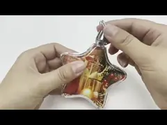Blank Sublimation Christmas Tree Ornaments Transparent Plastic Star Sublimation Christmas Ornament