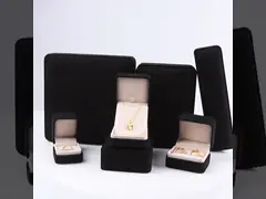 China Customizable Classic Velvet Luxury Jewelry Storage Box with Multi-Compartment Organization and Magnetic Closure in Multiple Sizes for sale