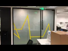 Printable Custom Smart Film Applied To Office Glass Partitions