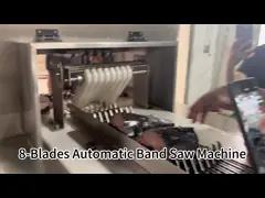 8-Blade Auto Meat Band Saw Cutter and Frozen Fish Cutting Machine with Touch Control Panel
