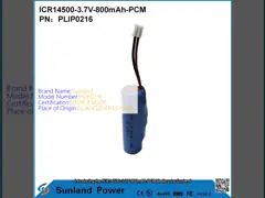 ICR14500-3.7V-800mAh-PCM аккумулятор применяется к светодиодным светильникам Цифровые продукты Умные домашние устройства Беспроводные мыши Электрические зубные щетки Бритвы