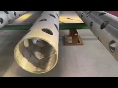 China API 5CT Hot Water Geothermal Hot Spring Well Dewatering Metal Laser Slotted Screen Pipe Downhole Oil Sand Control Geological Spiral Slotted for sale