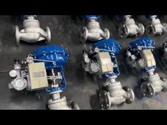 China DN25 SS304 Pneumatic Control Valve Flange Globe Valve Single Seated With Positioner for sale