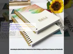Hardcover A5 Custom Notebook in Pastel Color Scheme