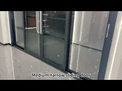 China 3 Tracks 3 Panels Factory Direct Sales Customized Telescopic Top Hanging Balcony Patio Thermal Break Aluminium Sliding Doors for sale