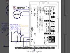 JUYI Programmable 3 Phase High Current DC Motor Speed Controller 60A for Sensorless solution