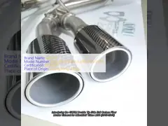 Car Exterior Accessories Exhaust System Double Tip Side Exit Carbon Fiber Muffler Exhaust For Mitsubishi Triton L200 2015-2019